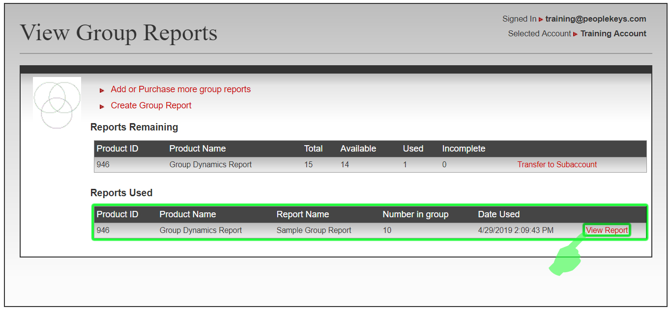 Creating a Group Dynamics Report – PeopleKeys